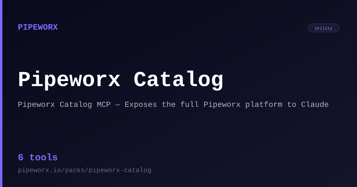 Pipeworx Catalog MCP Server — Pipeworx