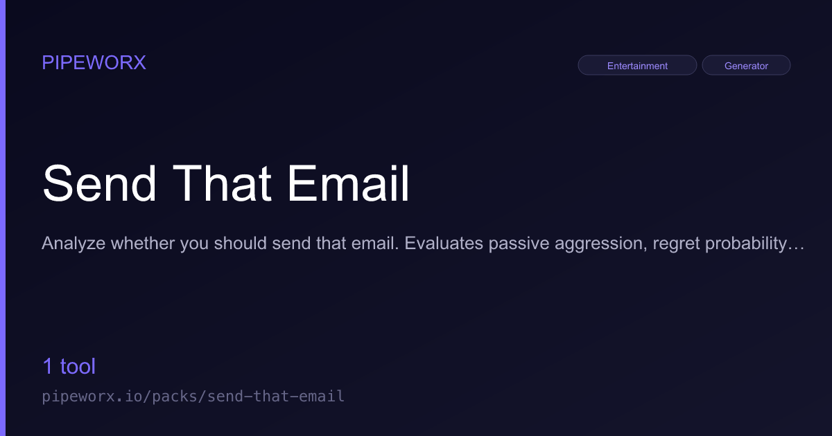 Send That Email MCP Server — Pipeworx